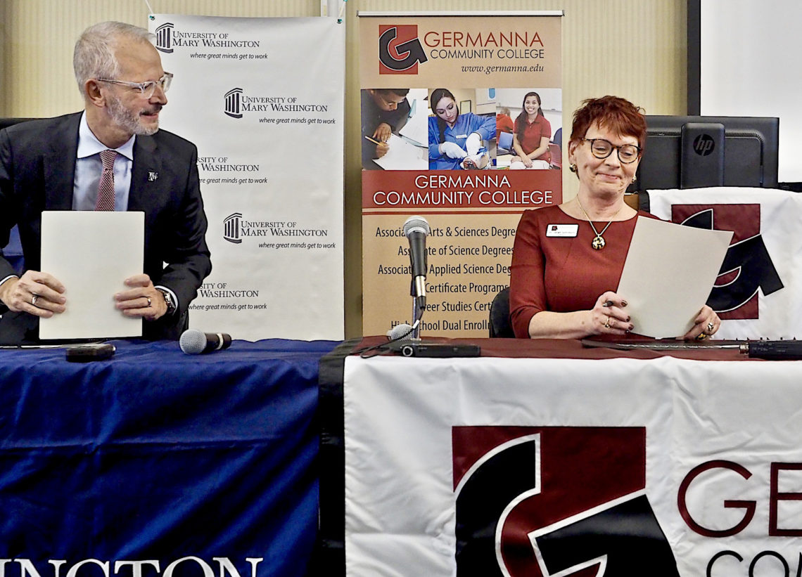 UMW, Germanna Sign Enhanced Transfer Agreement - News