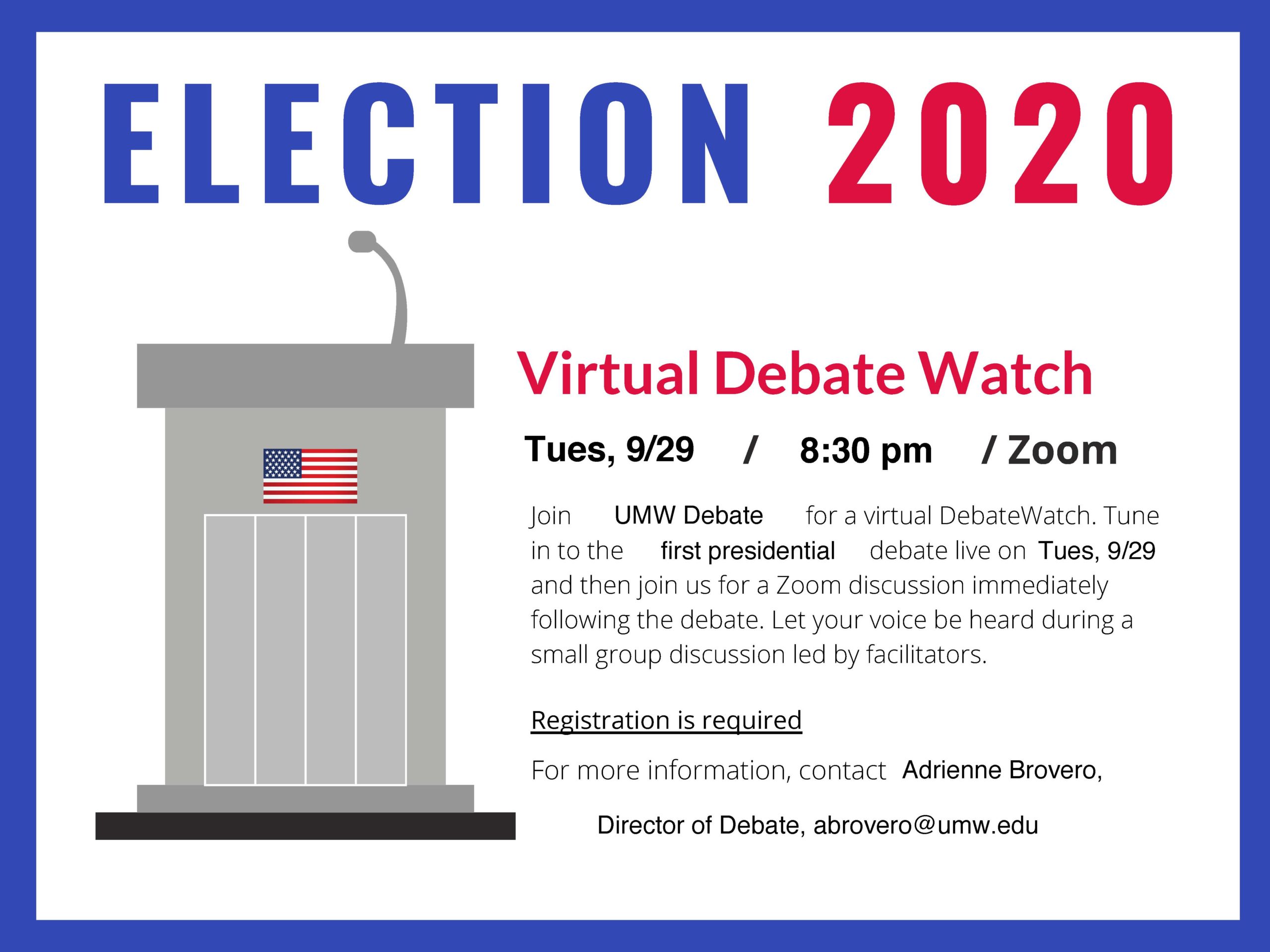 UMW, University of Minnesota Debate Teams Co-host Virtual Debate Watch ...